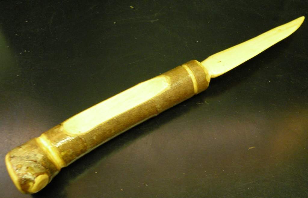 Hand-Carved, Wooden Knife